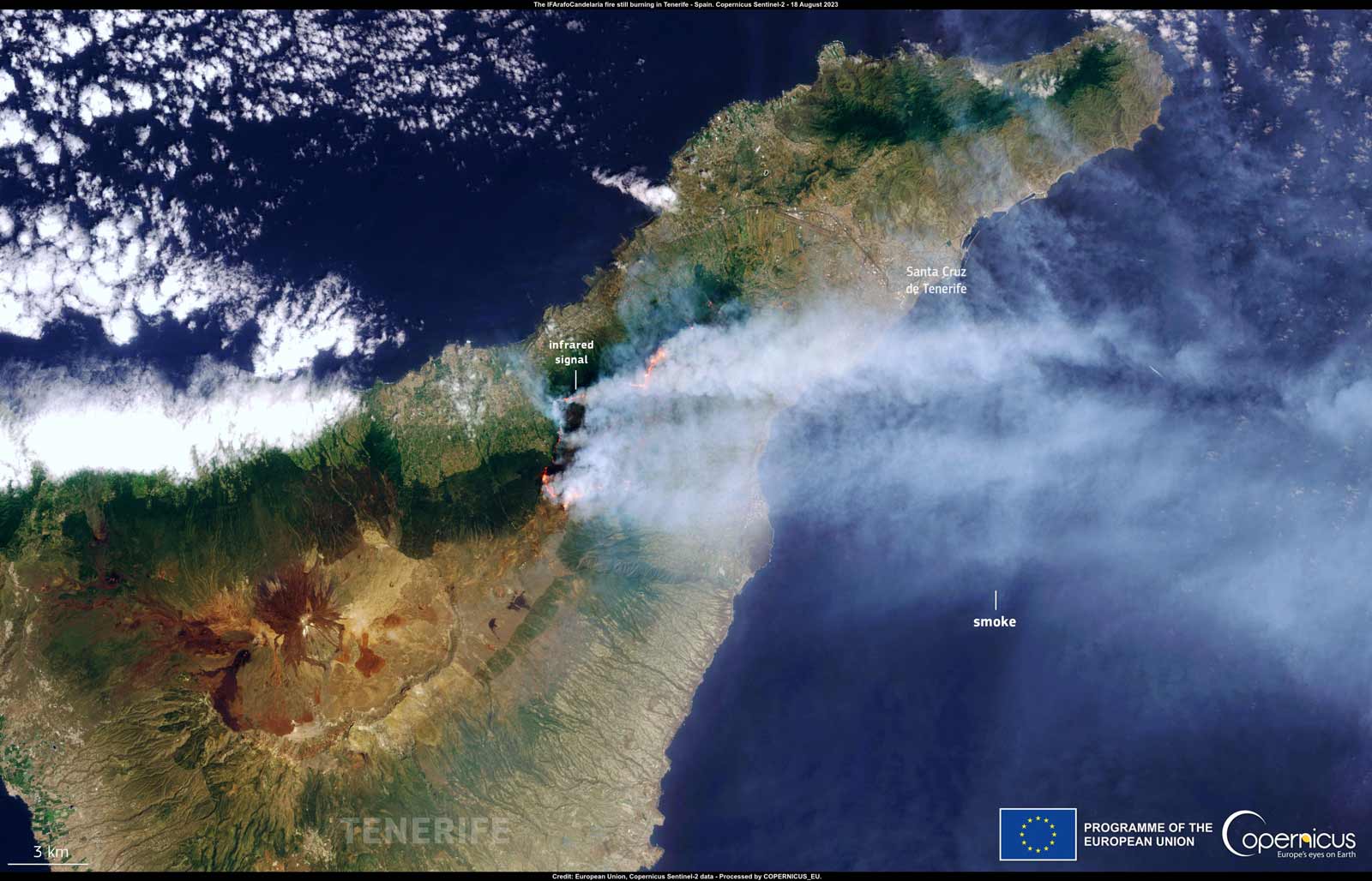 Schne Waldbrand Teneriffa Karte Bildernull